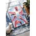 Affixzi Flamingo Wall Art, Funny Curious Flamingos Print, Pink Bird ...