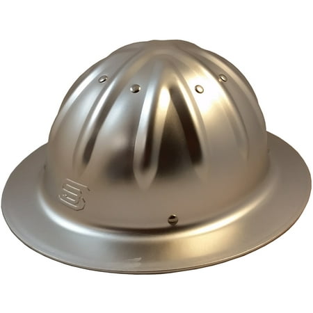 Skull Bucket Metal Hard Hats Full Brim with Ratchet Suspensions ...