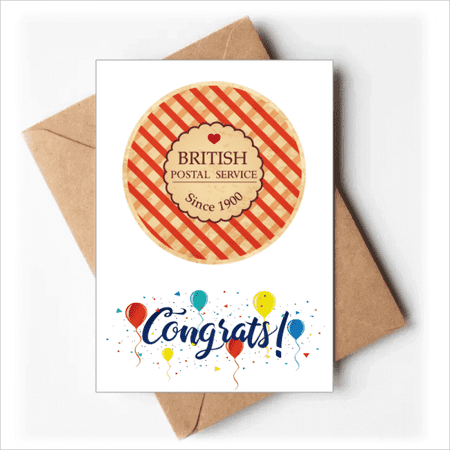 Checked UK London Britian Stamp Wedding Cards Congratulations Greeting ...