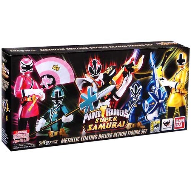 Power Rangers S.H. Figuarts Metallic Coating Deluxe Action Figure Set ...