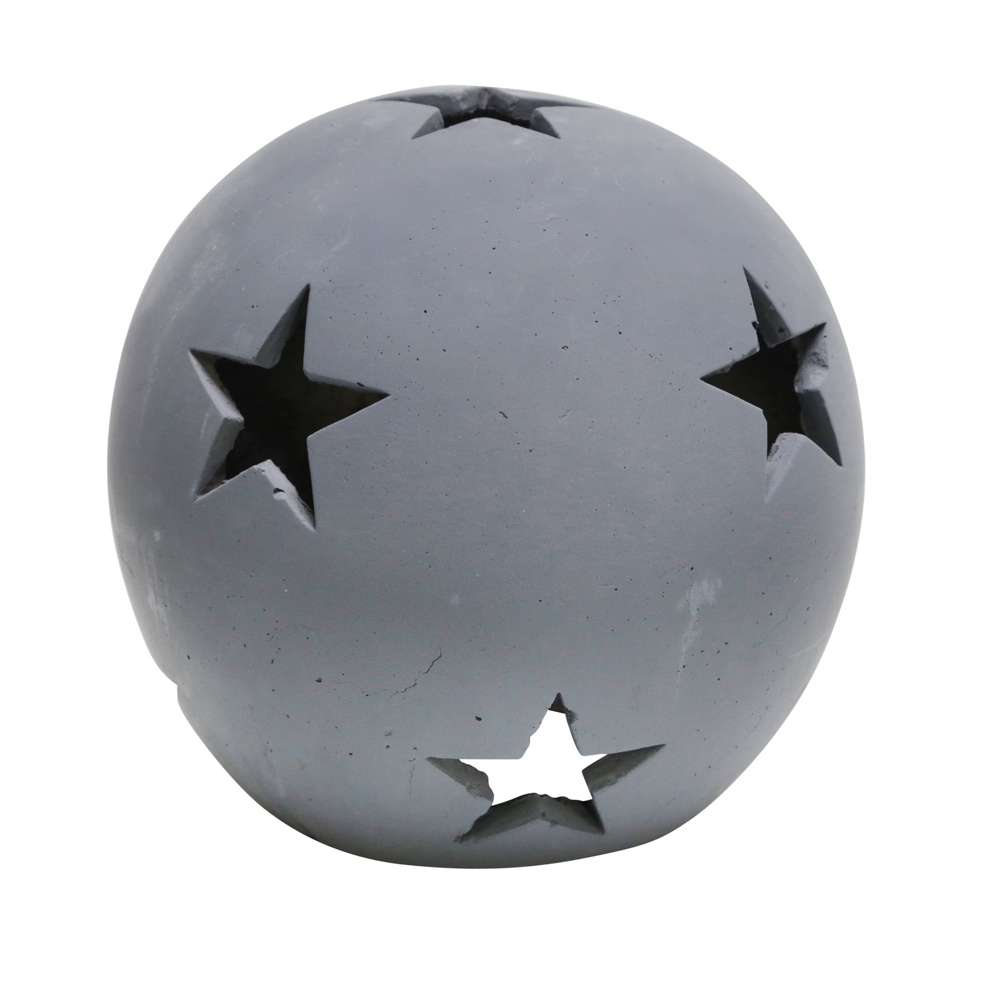 Sagebrook Home Ceramic 12" Star Orb, Matte Gray - Walmart.com