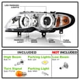 AKKON - BMW E46 3-Series 4Dr Sedan/Wagon 02-05 Chrome Halo LED ...
