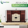 ClearClick Vintage Stereo, 3-Speed Turntable, CD, Cassette, Bluetooth ...