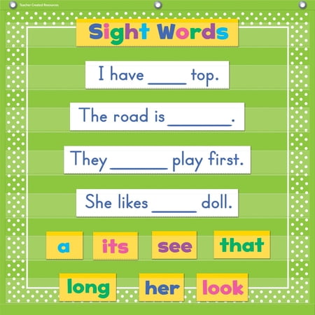 Teacher Created Resources Lime Polka Dots 7 Pocket Chart (20741 ...