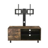 Walker Edison Traditional Tall 42 in. Black TV Stand 48 in. with Doors ...