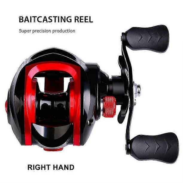 ZHAOCHENG 1x Carrete de pesca Baitcasting con 3+1 BB, rueda liviana, arrastre máximo de 10 kg ...