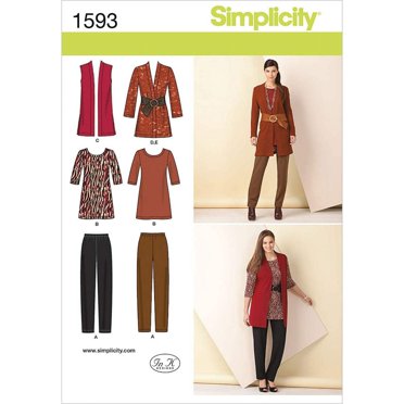 Simplicity Misses' Plus Size 20W-28W Amazing Fit Knit Dress Pattern, 1 ...