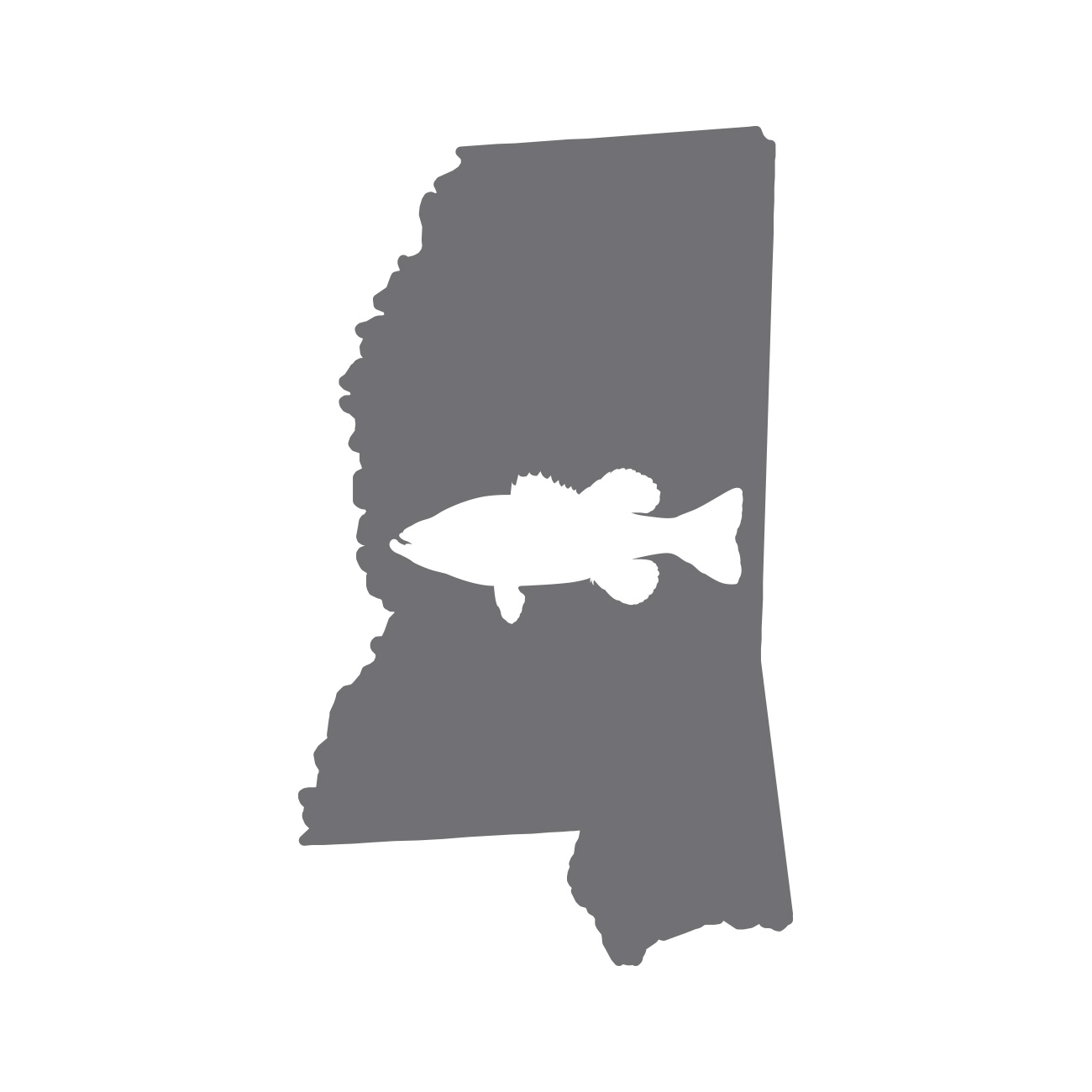 Mississippi Bass Sticker Decal Die Cut - Self Adhesive Vinyl ...