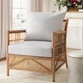 New Pacific Direct Fontana 17.5" Rattan Accent Arm Chair in Canary ...