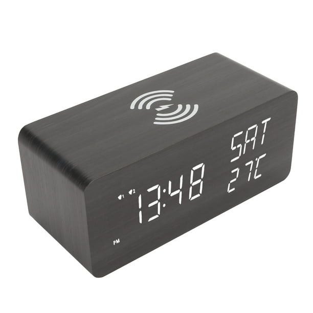 Bedroom Alarm Clock,Wooden Digital Alarm Clock Wooden Digital Alarm ...