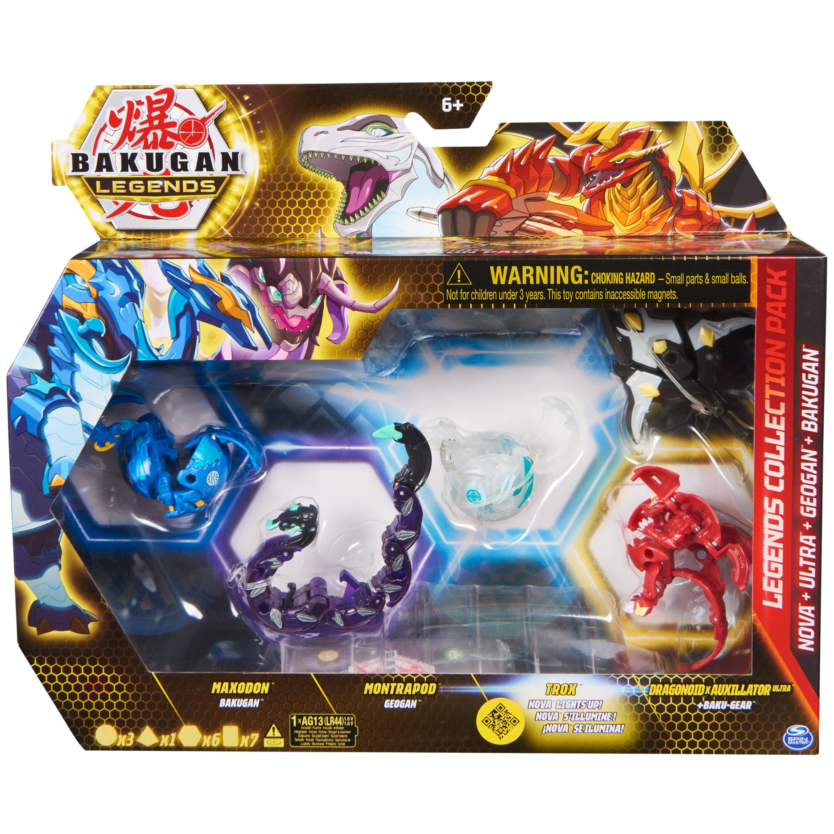 Bakugan Legends Collection 4-Pack, Maxodon Bakugan, Montrapod Geogan ...