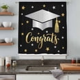 Black Stars Graduation Sheer Curtains 108" Extra Long, Yellow White ...