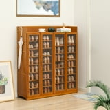 MoNiBloom 9-Tier Bamboo Shoe Organizer, Closed Shelf Floor Tower, 45 ...