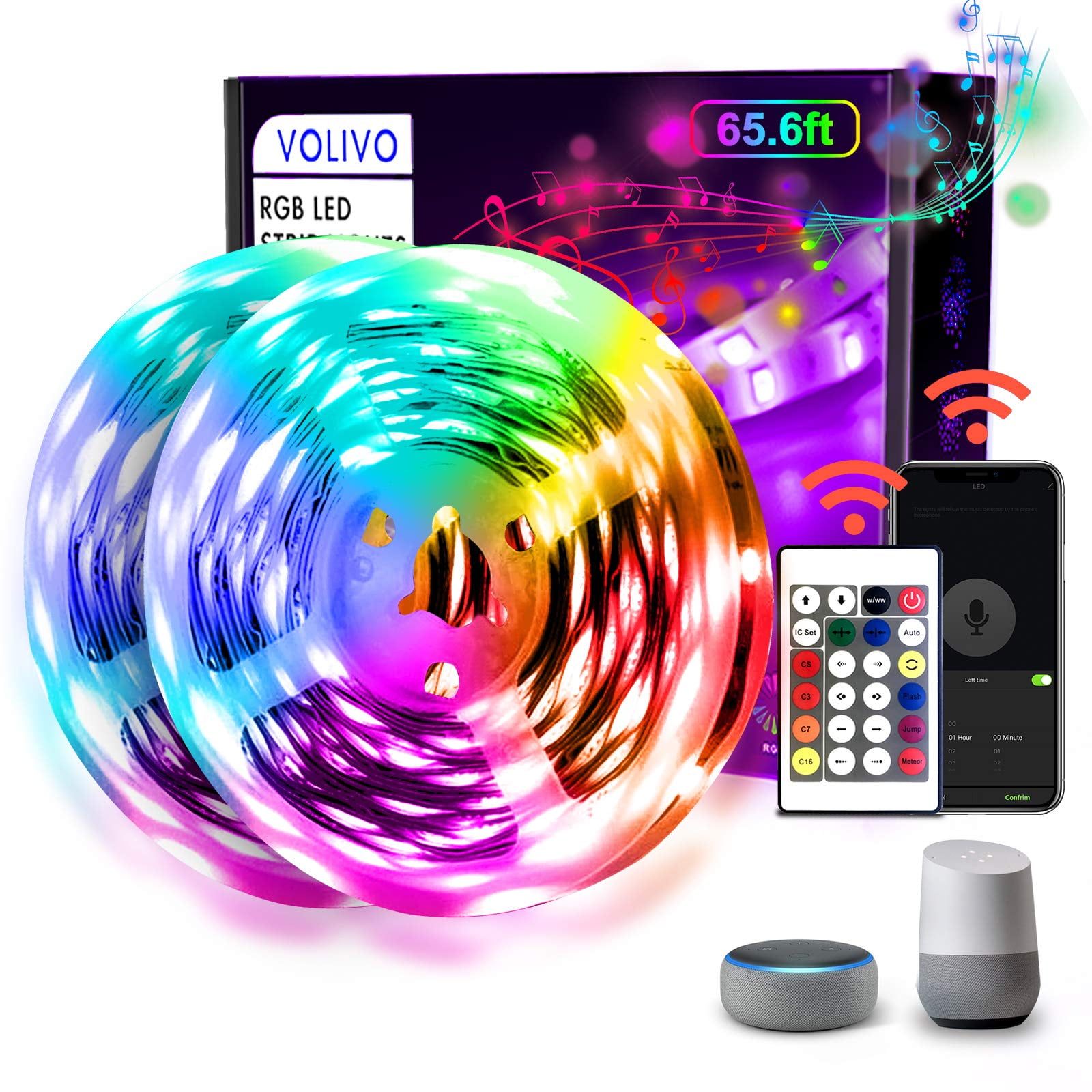 Tiras de luces LED RGB multicontrol VOLIVO | Bodega Aurrera en línea