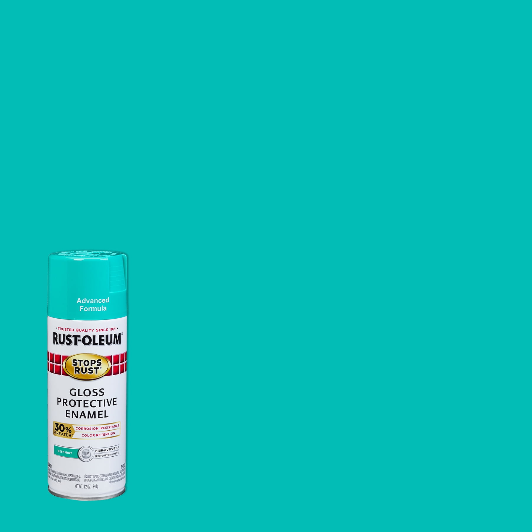 Rust-Oleum Stops Rust Advanced Gloss Deep Mint Protective Enamel Spray ...