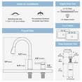 DAYONE 3 Hole Kitchen Faucet, Stainless Steel High Arch Kitchen Sink ...