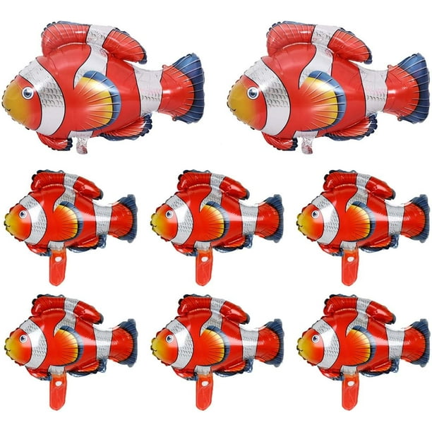 8pcs Tropical Fish Balloons Aluminium Foil Sea Animal Balloons for ...