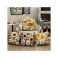 18X18 Style 1 Yellow & White Sunflower Embroidered Pillow Cover ...
