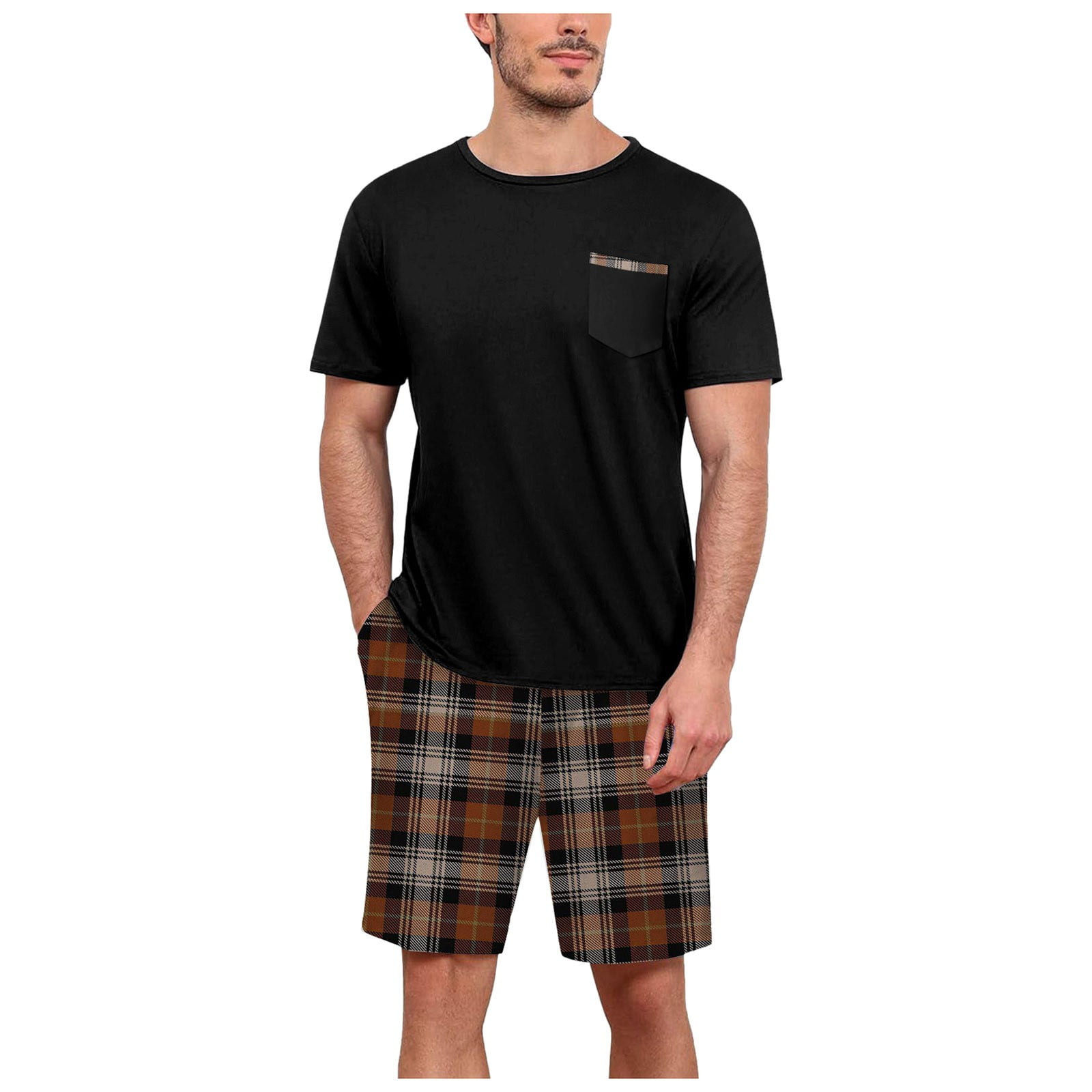 Click here for Feolixe Mens Summer Short Sleeved Shorts Pajamas S... prices