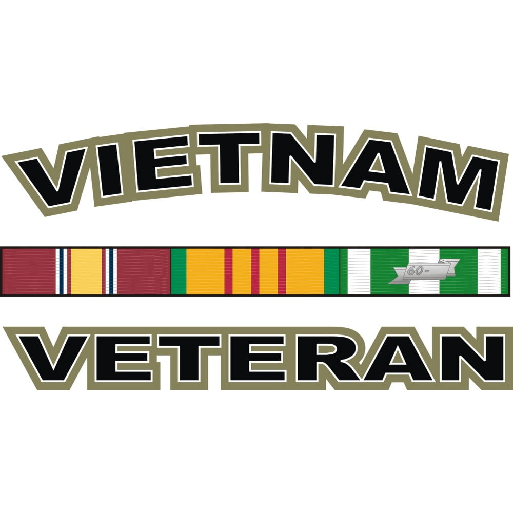3.8 Inch Vietnam Veteran OD Green Sticker Decal - Walmart.com - Walmart.com
