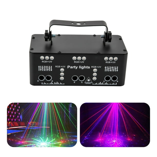 15 LED Laser Stage Light RGB Disco Strobe Light Party DJ Show Light ...