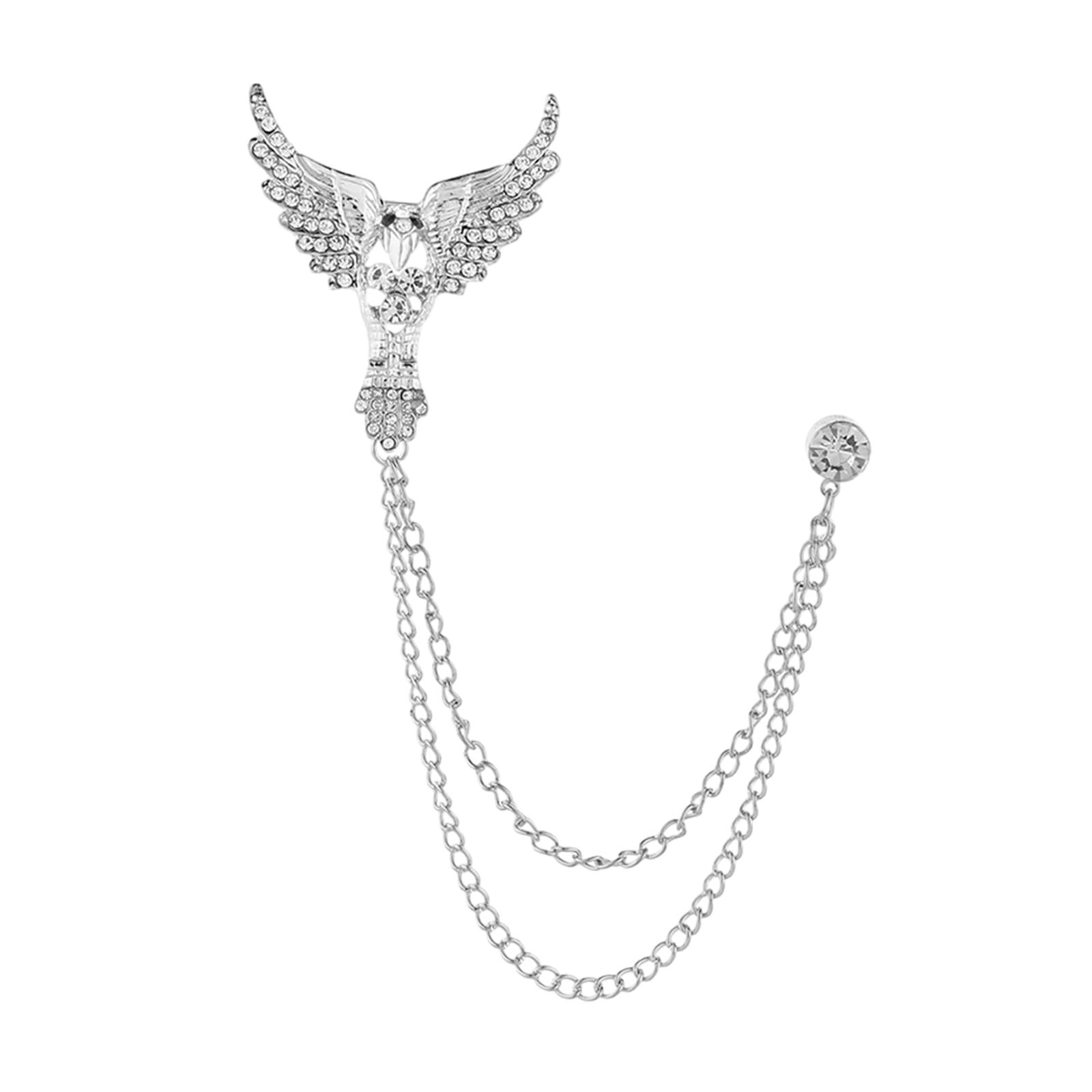 Click here for Xuanheng Suit Brooch With Chain Hanging Chain Broo... prices