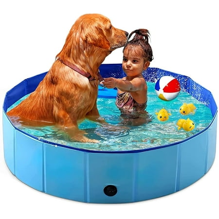 Dog Swimming Pool, Pet Paddling Pool Large Foldable Dog Bath Tub ...