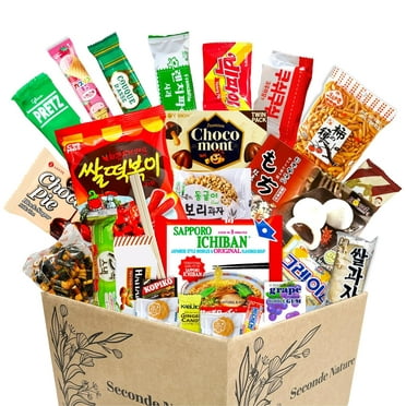 Japanese, Korean, Chinese, Thai Snack Box - 50 Piece Assortment of ...