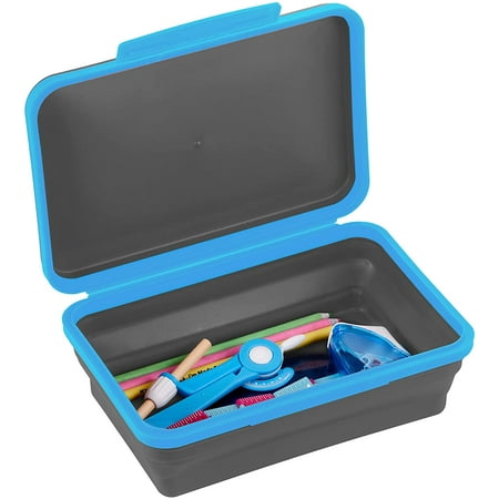 It's Academic Flexi Storage Box with Lid, Collapsible Pencil Case ...