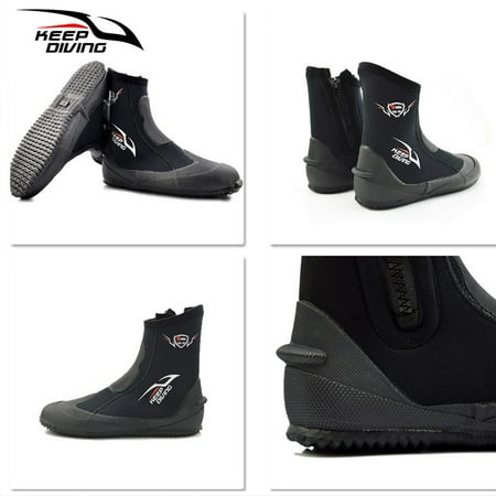 KEEP DIVING Dive Boots for Adults 5MM Neoprene High Top Water Booties ...