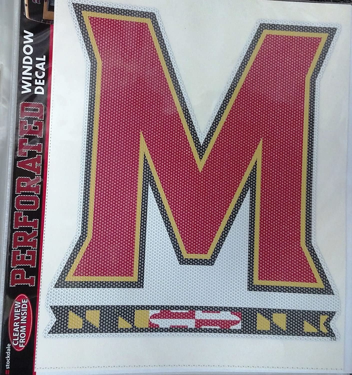 Maryland Terrapins SD85168 Large 12" Perforated Auto Window Film Glass ...