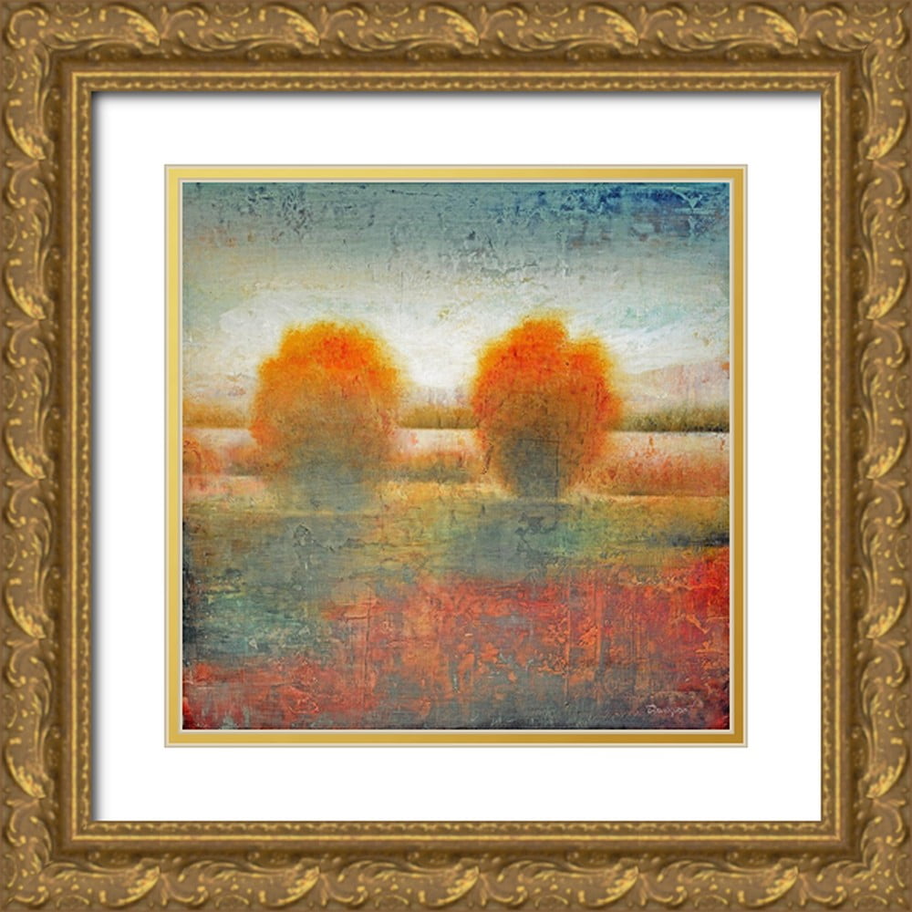 Davenport 26x26 Gold Ornate Wood Framed with Double Matting Museum Art ...
