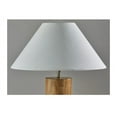 Adesso Martin Table Lamp, Natural Oak Wood with Antique Brass Accent ...