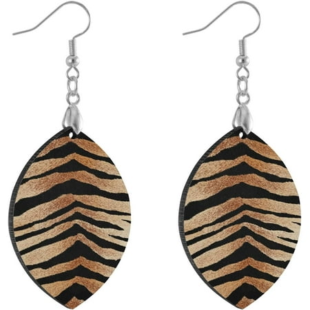 Tiger Zebra Animal Print Dangle Earrings for Women Drop Ear Rings Leaf Style | Walmart Canada