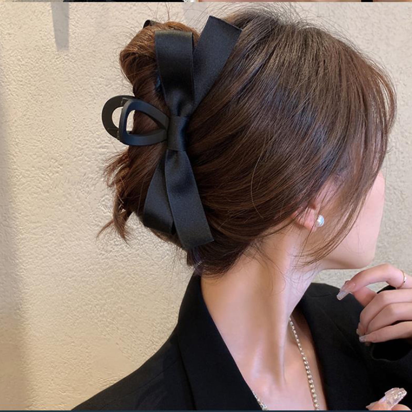Click here for Topllc Black Bow Hair Clips Princess Temperament G... prices