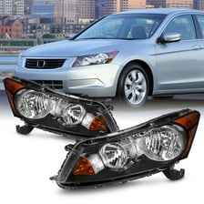 AKKON Chrome Clear Headlights for 2008-2012 Honda Accord 4-Door Sedan ...