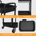 3 Tier Rolling Utility Cart with Handle, Utility Cart Made of ...