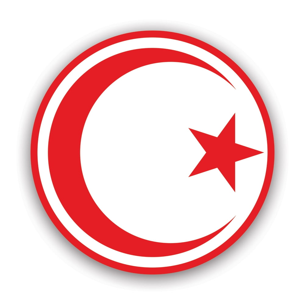 Tunisian Roundel Sticker Decal - Self Adhesive Vinyl - Weatherproof ...