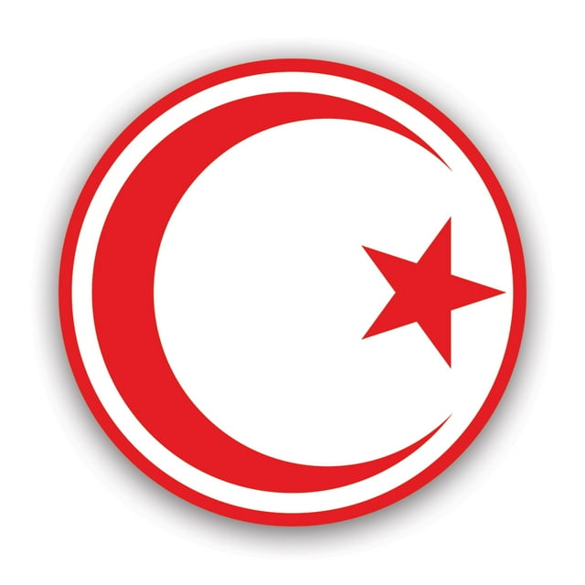Tunisian Roundel Sticker Decal - Self Adhesive Vinyl - Weatherproof ...
