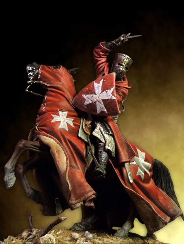 Pegaso Models 90mm Brother Knight of Saint John White Metal Figure Kit ...