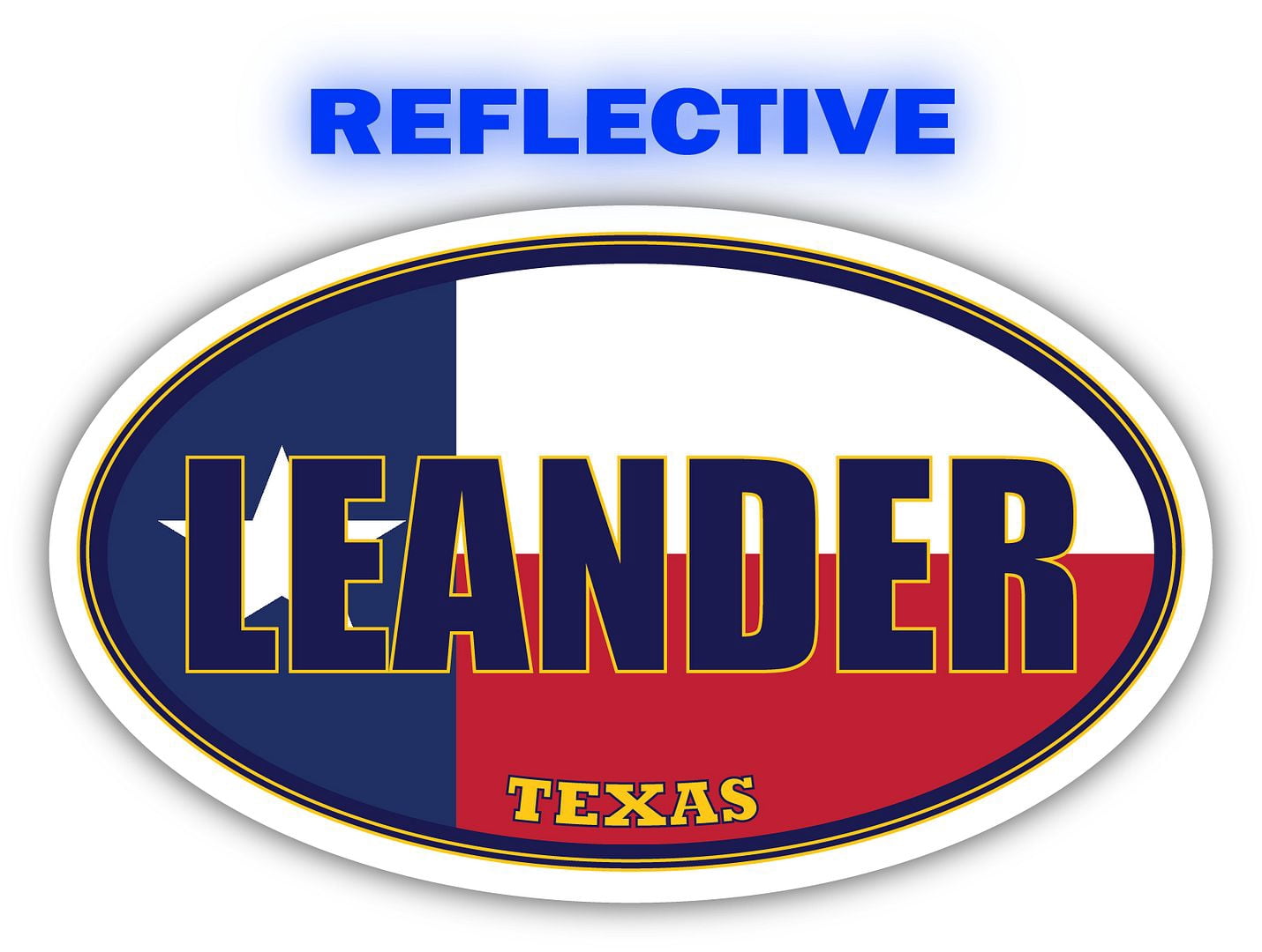 Leander City Texas State Flag | TX Flag Williamson County Oval State ...