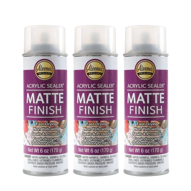 Aleene's 6 oz Spray Acrylic Sealer, Clear Matte, 3 Pack Sealant ...