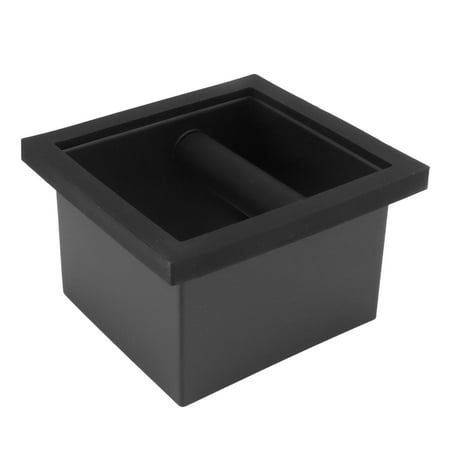 Coffee Ground Knock Box, Black Space Saving Square Knock Residue Box ...