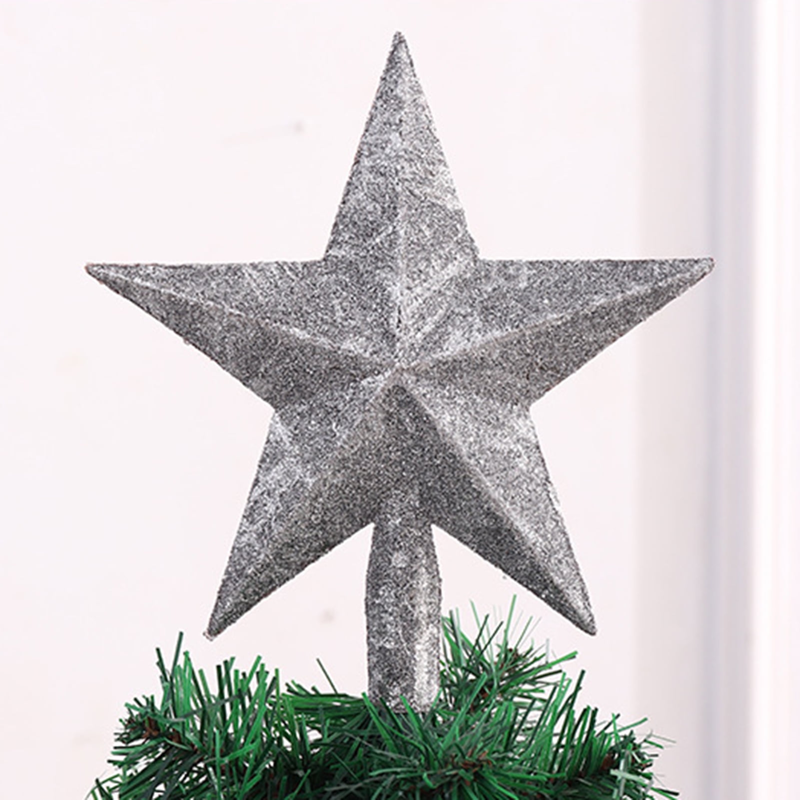 Travelwant Glitter Star Tree Topper - Christmas Decorative Holiday ...