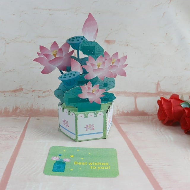Paper Love Flower Bouquet Pop Up Card,Handmade 3D Popup Greeting Cards ...