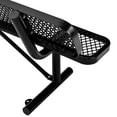 Global Industrial 96"L Expanded Metal Mesh Bench w/Back Rest, Black ...
