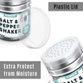 AHGLOP-10oz Stainless Steel Salt Pepper Dredge Shakers - With Plastic ...