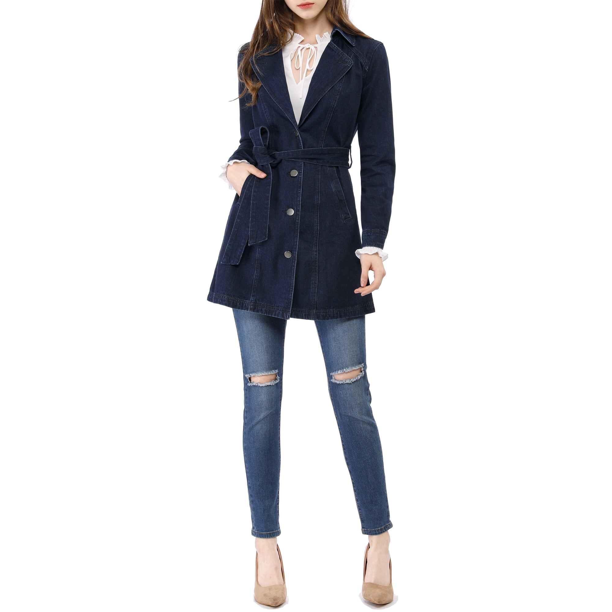Click here for Inspire Chic Womens Notched Lapel Long Sleeves But... prices