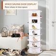 7 Tier Rotating Shoe Rack Tower, Revolving 360 Shoe Rack Storage Round ...