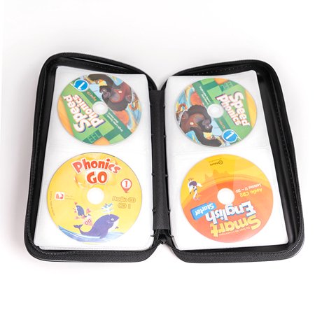 Compuye 1 Piece Black CD Case, 80-Pack Capacity Hard Plastic CD DVD ...